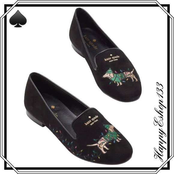 kate spade | Shoes | Kate Spade Claude Holiday Flats Suede Faux Leather ...